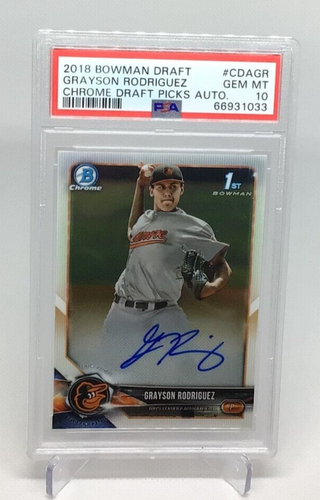PSA 10 - 2018 Bowman Draft Chrome - GRAYTON RODRIGUEZ - 1ST RC AUTO ...