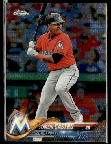 2018 Topps Chrome #141 Starlin Castro Miami Marlins | eBay