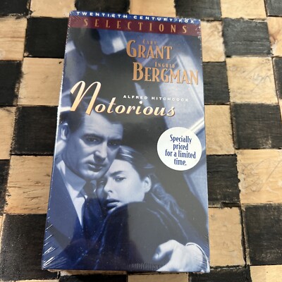 Notorious VHS Movie Ingrid Bergman Cary Grant New Sealed Watermarks ...