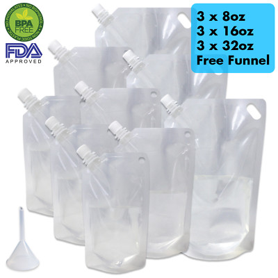 Cruise Ship Flask Kit Reusable & Concealable Liquor Bags Sneak or ...