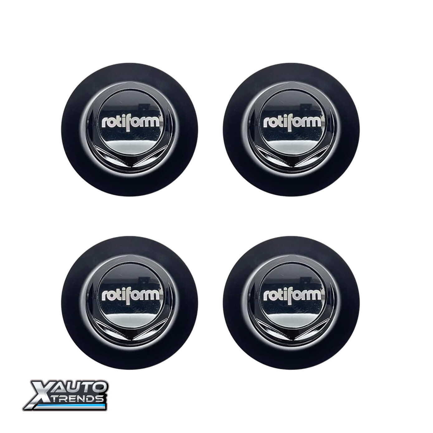 4 x Rotiform Six Wheel Center Cap Assembly Satin Black 36390-02SB | eBay