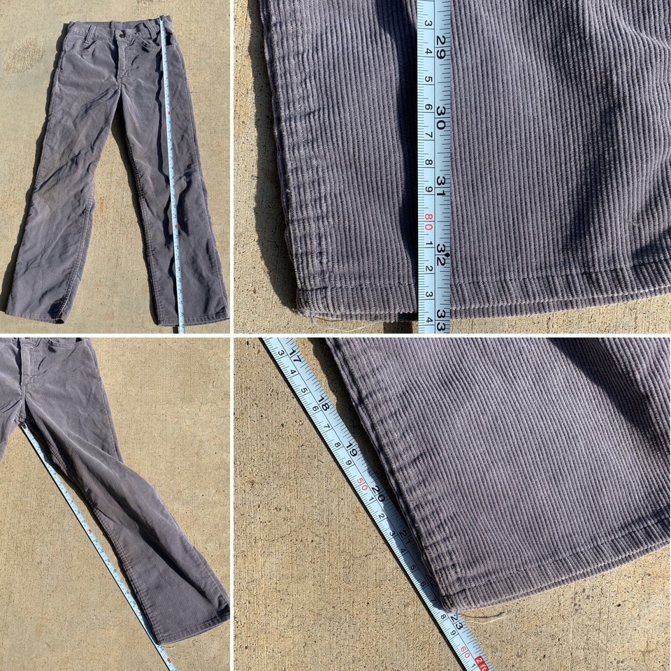 Vintage Levi’s 319 Corduroy Pants 319-1555 Scovill Zipper Kids 10 70s ...