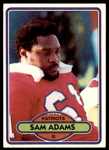 1980 TOPPS FOOTBALL SAM ADAMS NEW ENGLAND PATRIOTS #139 | eBay
