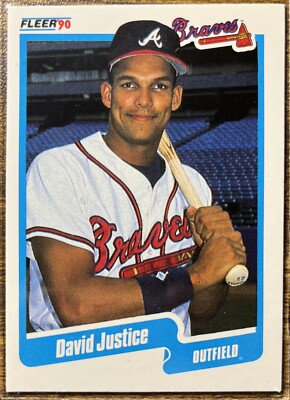 DAVID JUSTICE *1990 FLEER *ROOKIE CARD #586 *ATLANTA BRAVES | eBay