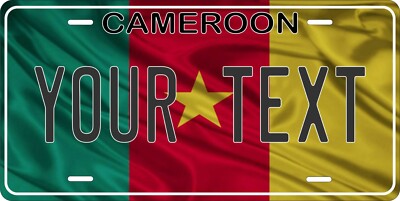 Cameroon Flag License Plate Personalized Custom Auto Bike Motorcycle ...