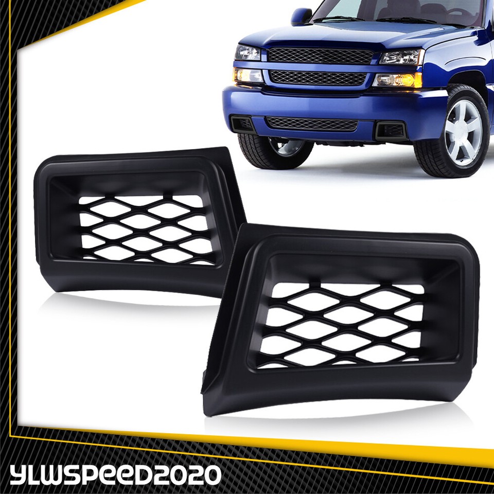 Front Bumper Air Duct Grille Insert Cover Fit For Chevrolet Silverado ...