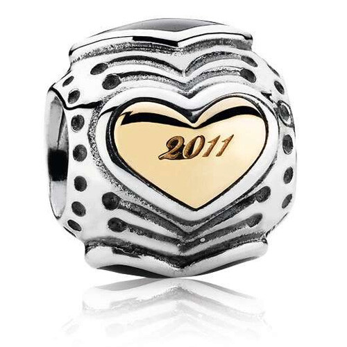 Authentic Pandora SS & 14K Gold 2011 Limited Edition Midnight Hearts ...