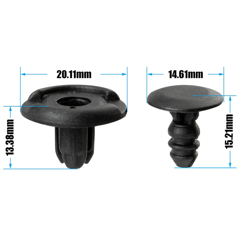 100 Push Type Clip For Honda Inner Fender Liner Splash Shield Retainer ...