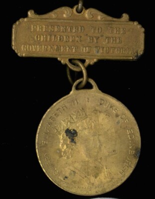 1954 Victoria Royal Visit Type II STOKES MELB gF Queen & Prince Philip ...