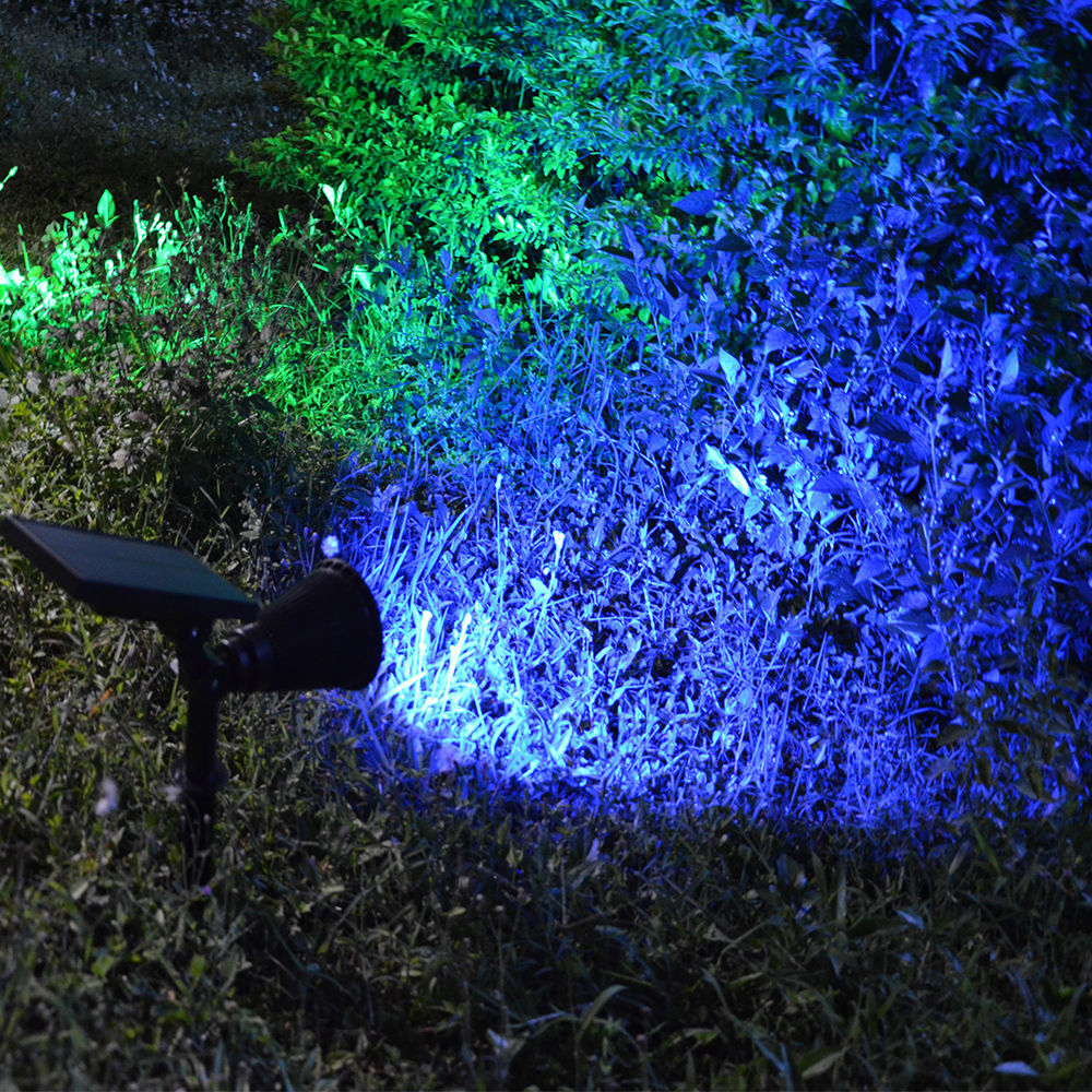 2PACK Solar Power Spot Light Outdoor Pathway Garden Landscape LED Lamp ...