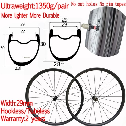 700C Carbon Disc Bike Wheels Road Bicycle Wheelset Superlight 1350g ...