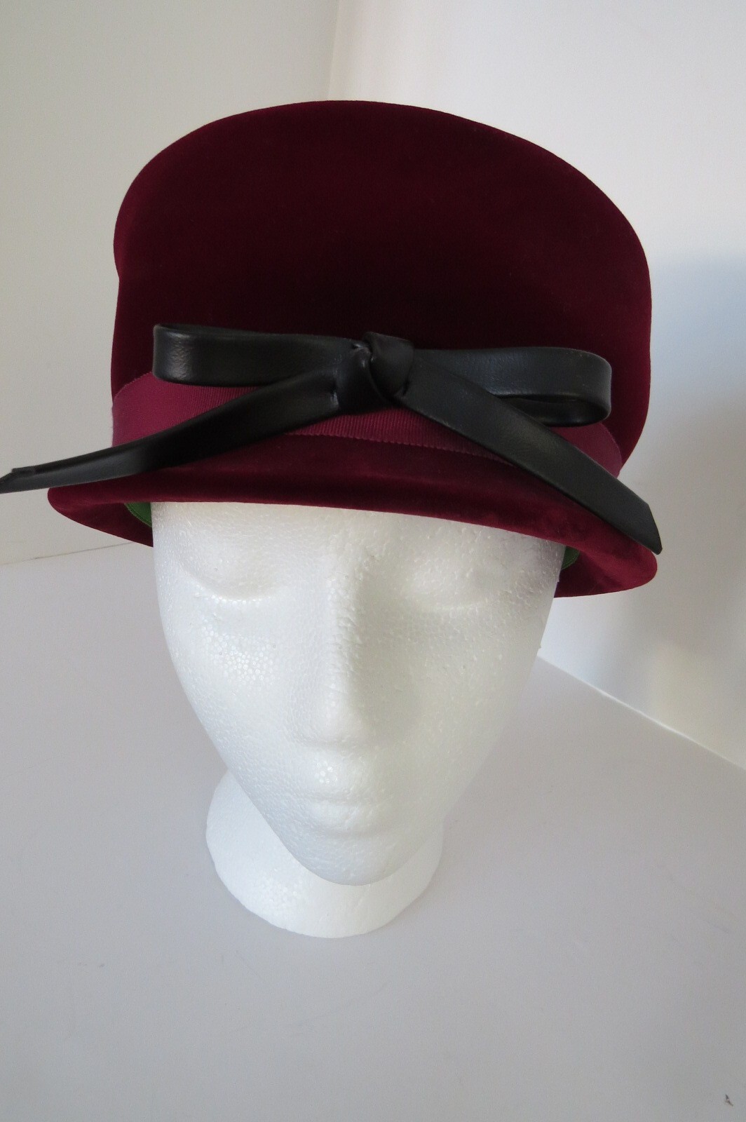 1960s Womens Cloche Hat by Beresford - Red Rose Velvet - Winter ...