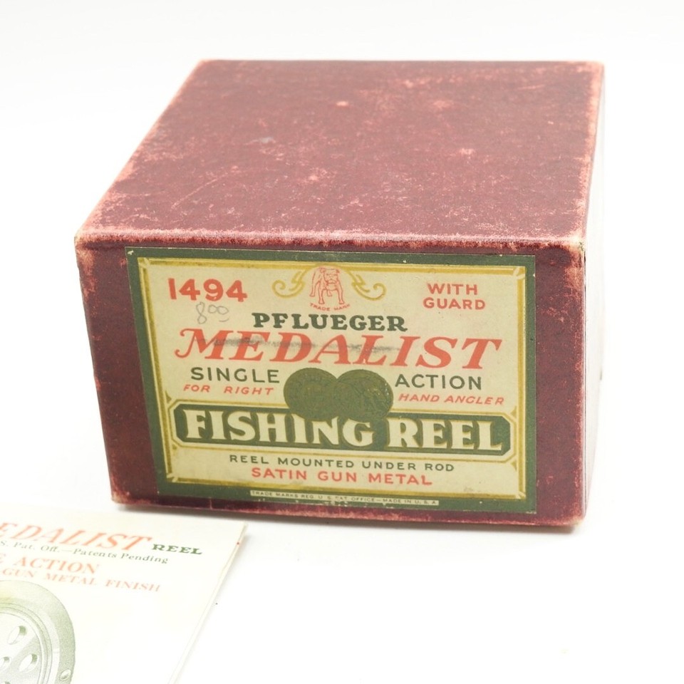 Pflueger Medalist 1494 Fly Reel. Round Line Guard & Birdcage Spool. W ...
