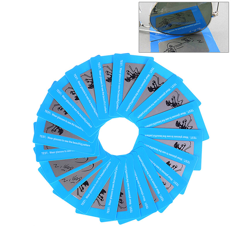 10pcs/Set Wear Glasses To Check Polarized Test Card Sunglasses Polarize ...