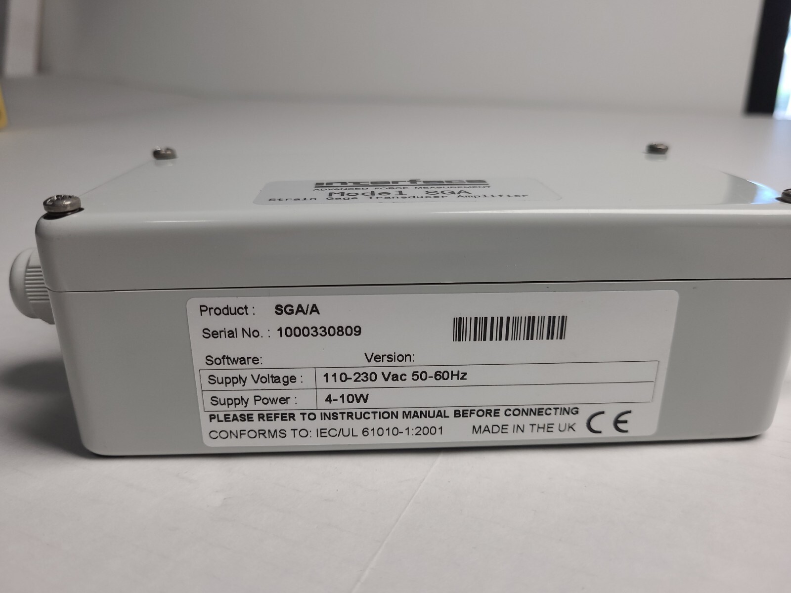 Interface SGA/A Strain Gauge Transducer Amplifier Signal Conditioner ...