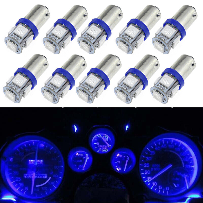 10x Blue 12V LED Instrument Panel Dashboard BA9S 1895 Light Bulb For ...