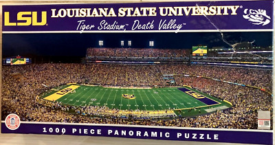 LSU Tiger Stadium Panoramic Jigsaw Puzzle 1000PC Tiger Stadium Death ...