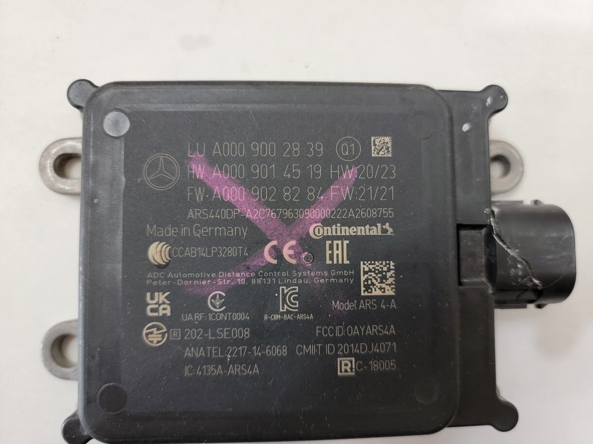 Mercedes-Benz CLA250 A0009002839 Front Cruise Control Radar Distance ...