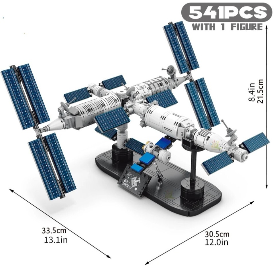 International Space Station Building Blocks Model With Figure And ...