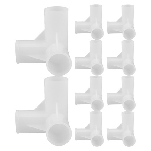 10pcs Closet Rod Joint Connectors - 3-Way Rod Link Coupling Connector ...