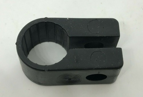 Black single fixing conduit & cable cleats - Sizes No 6. Packs of 20/40 ...