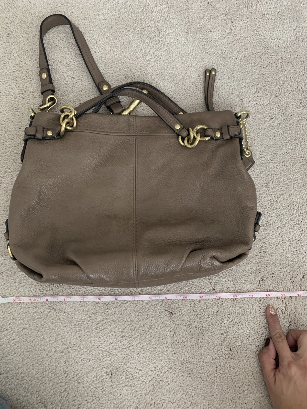 Coach Brooke Leather Handbag in Mushroom Brown And Br… - Gem
