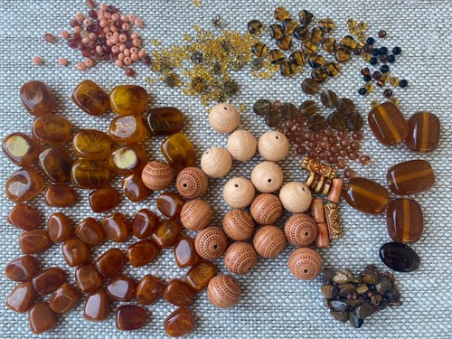 Jewelry Making Crafting Lucite Beads tan brown amber color Lot | eBay