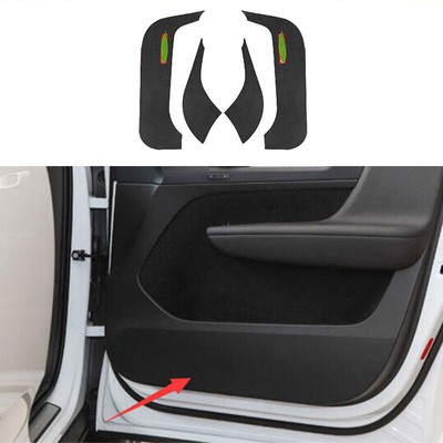 Black Leather Inner Door Anti~Kick Panel Cover Trim Fit For Volvo XC40 ...