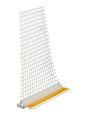 60x Anputzleiste mit Gewebe 9 mm 2,0 m Putzleiste Fensterleiste PVC ...