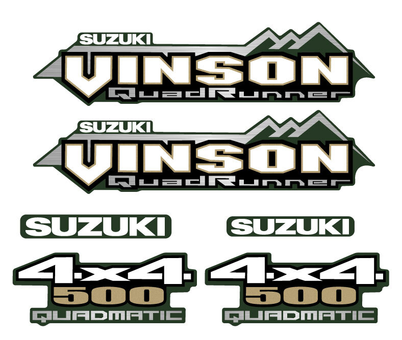 Suzuki Vinson 500 4x4 OEM ATV Tank Decal Sticker Emblem King Quad ...