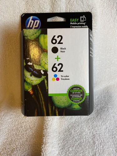 Printer HP Ink Cartridges 2 pack 1 black 62and 1 62 tricolor | eBay