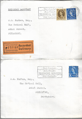 TELEPHONE NUMBERS DIAL CORRECTLY 1960's TWO TYPED SLOGAN COVERS REF 462 ...