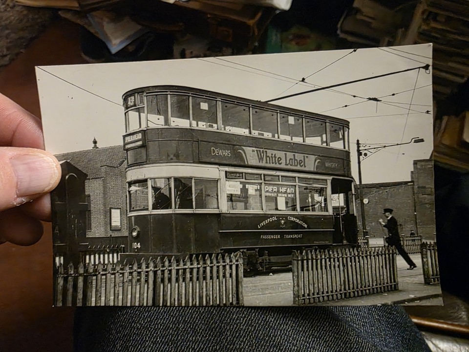 LIVERPOOL CORPORATION TRAMS. COPYRIGHT PHOTO. TRAM AT UTTING AVENUE ...