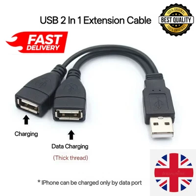 Dual USB Cable in USB Cables, Hubs & Adapters for sale | eBay UK