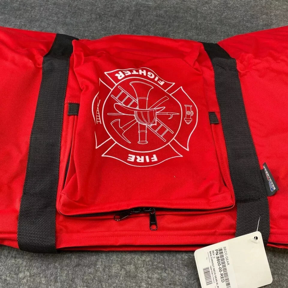 SECO 8800-00-RED Firefighter Extra Large XL Turnout Gear Bag 30" x 14 ...