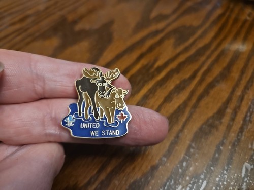 United We Stand Moose Mating Mounting Sex Hat Lapel Tie Pin Canada 1.25 ...
