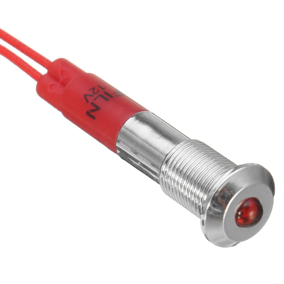 12V 5 colors Led Panel Indicator Lights Lamp Pilot Dash For Car Truck ...