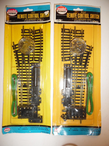 2 HO Track Remote Control Switches, Model Power, Brass Rail, 1 LH #50 ...