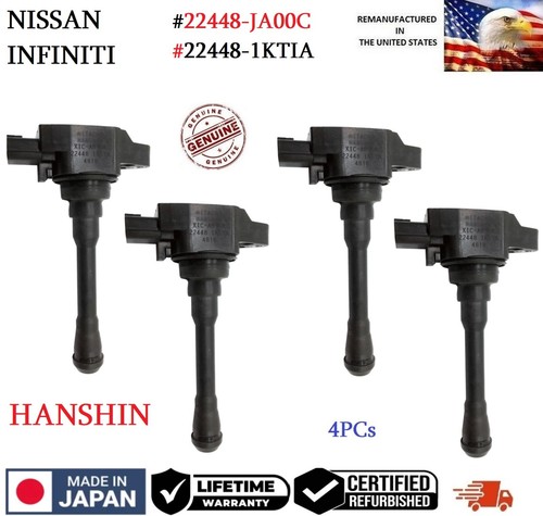 GENUINE 4x Ignition Coils 2007-2020 NISSAN Altima Rogue Sentra Versa ...