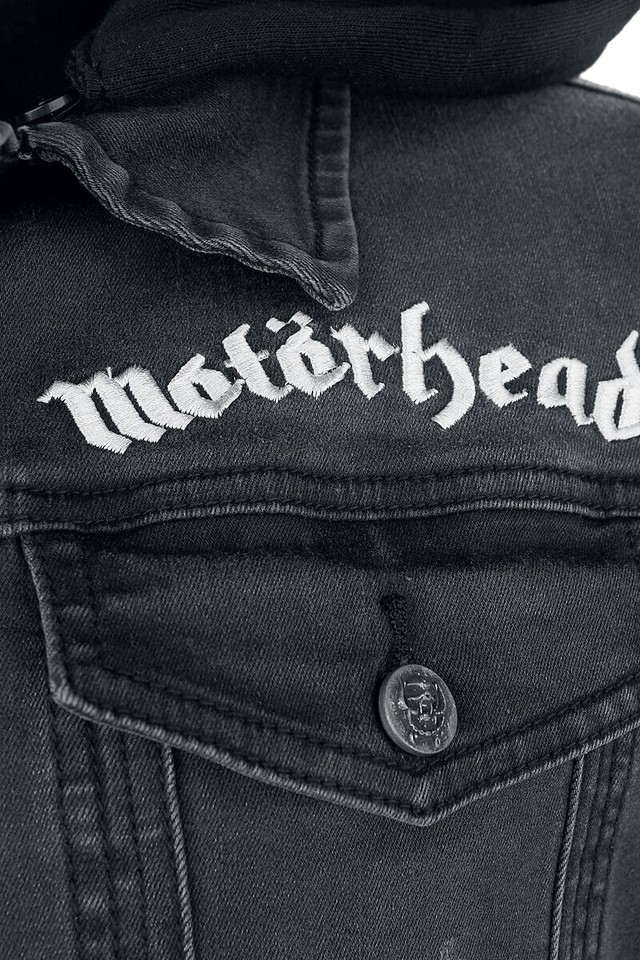 Motorhead Jacket Heavy Metal Band Black Denim Jean Jacket Hoodie ...