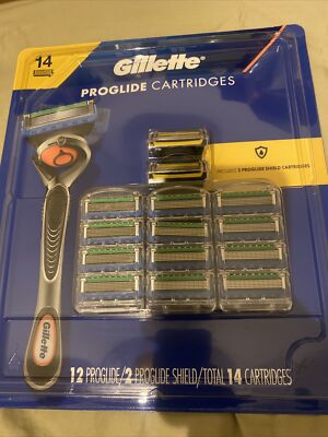 Gillette Men's ProGlide Cartridges + ProGlide Shield Cartridges, 12+2 ...