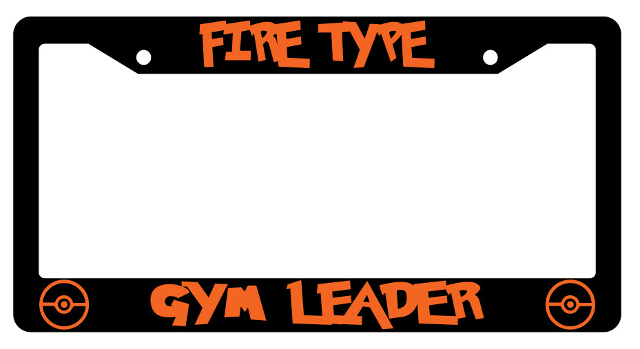 Fire Type Gym Leader High Quality Black Plastic Frame Pokemon | eBay