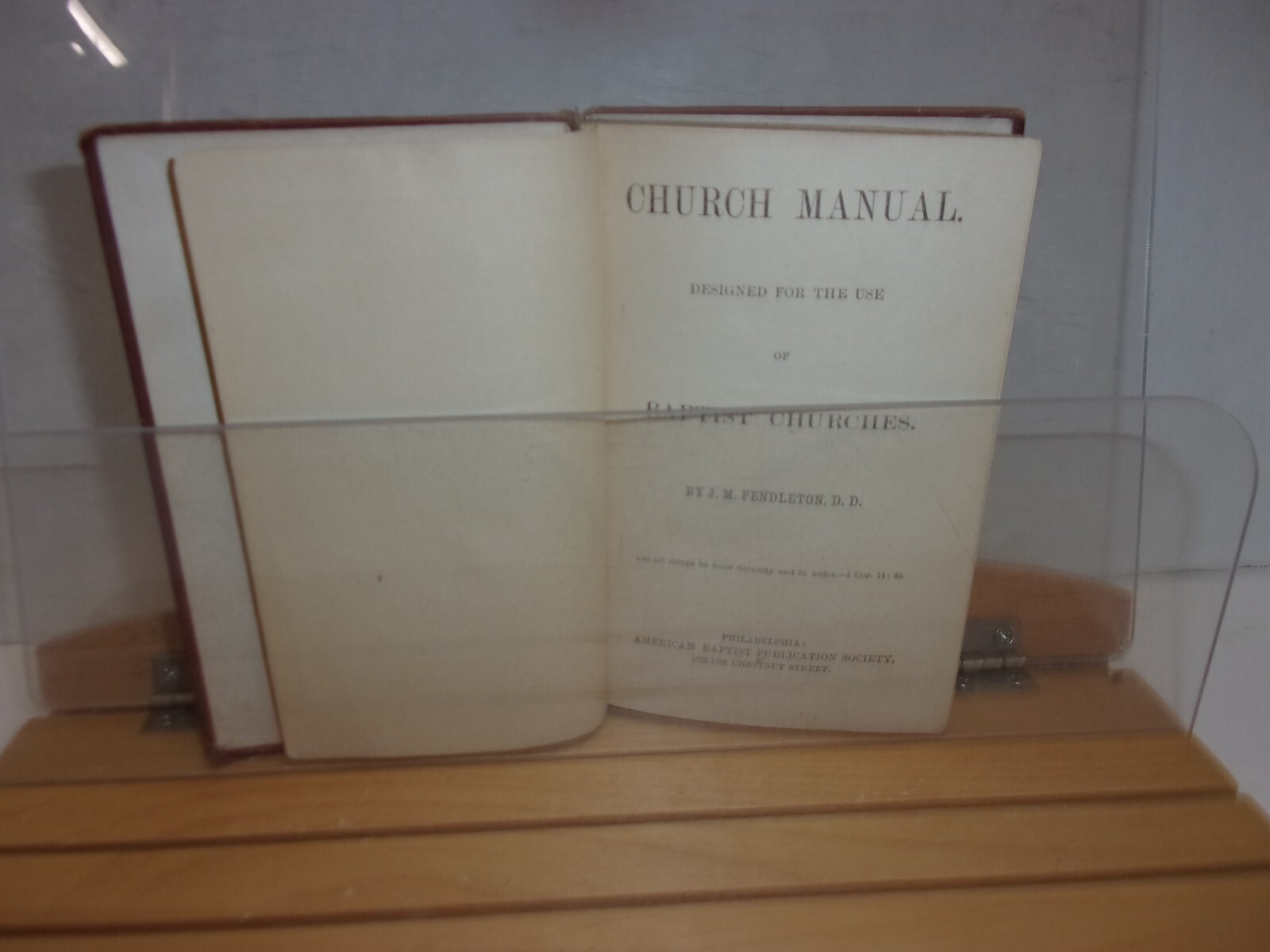 Church Manual Designed For The Use Of Baptist Churches By J.M ...