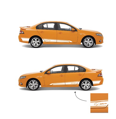 Falcon Head Left + Right side kit Decal sticker Ford Falcon Turbo ...