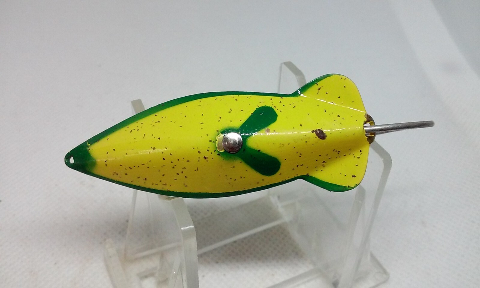 Vtg BUCK'S BAITS BUCK PERRY WEEDLESS SPOONPLUG Yellow 2 1/2" Wobbler ...