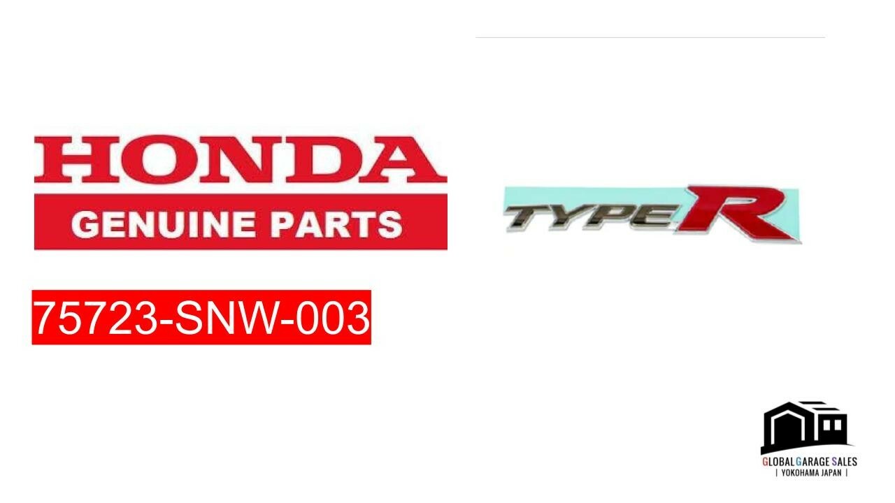Honda Civic Rear Type R Emblem Fd2 Cr-z Acura CSX Integra Genuine JDM ...