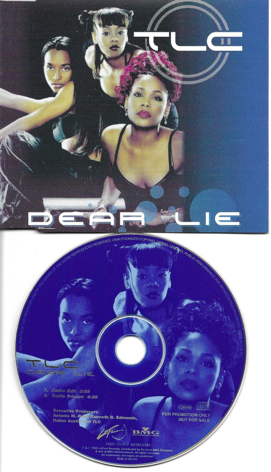 TLC Dear Lie RADIO EDIT & RADIO version EUROPE PROMO CD single USA ...