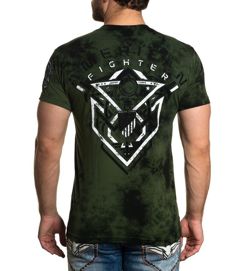 New Men's American Fighter by Affliction Grandfield Camo Tattoo MMA T ...