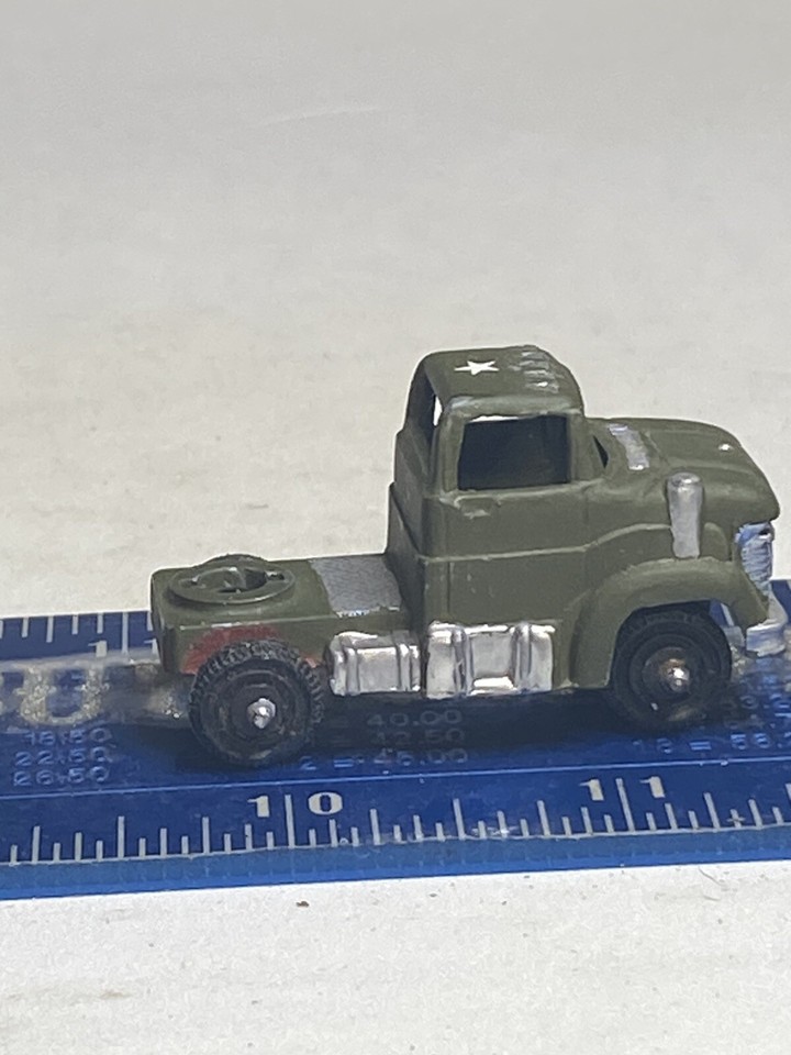 VTG TootsieToy Ford Semi Truck Bobtail Cab - Army Green Customer Paint ...