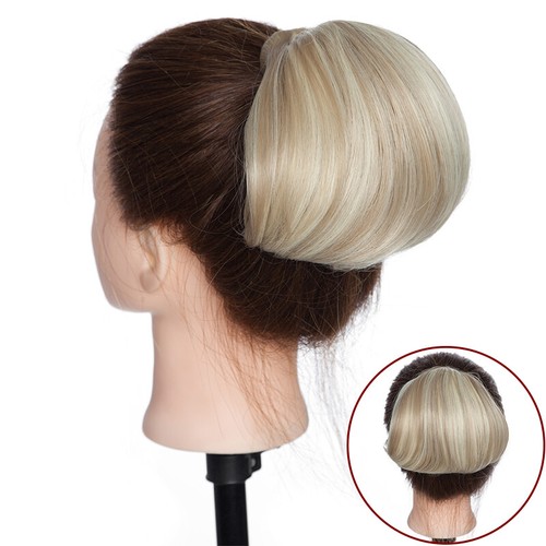 Horn Hair Bun Real Natural Clip In Hair Piece Extensions As Human ...